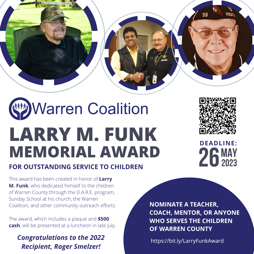Nominations Open for 2023 Larry M. Funk Memorial Award - Warren Coalition