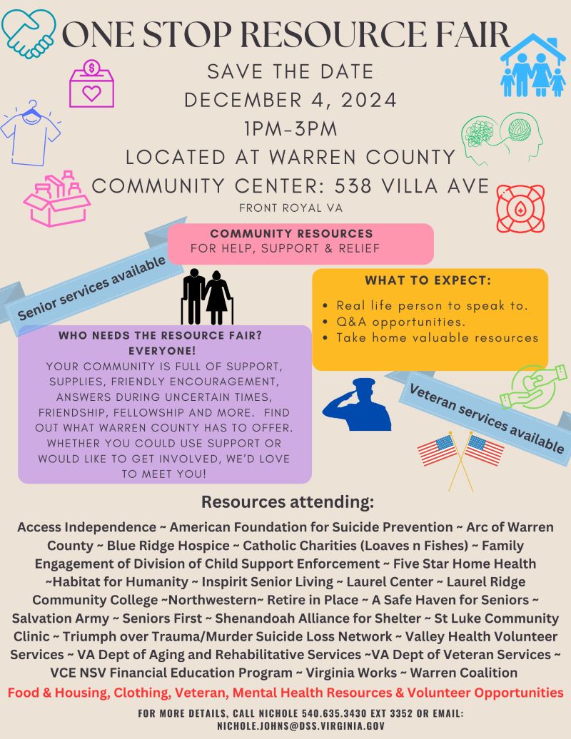 DSS One Stop Resource Fair - Warren Coalition