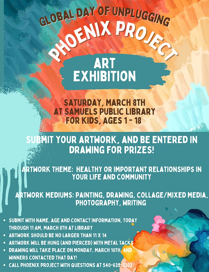 Unplugged Art Exhibit with Phoenix Project & Samuels Public Library ...