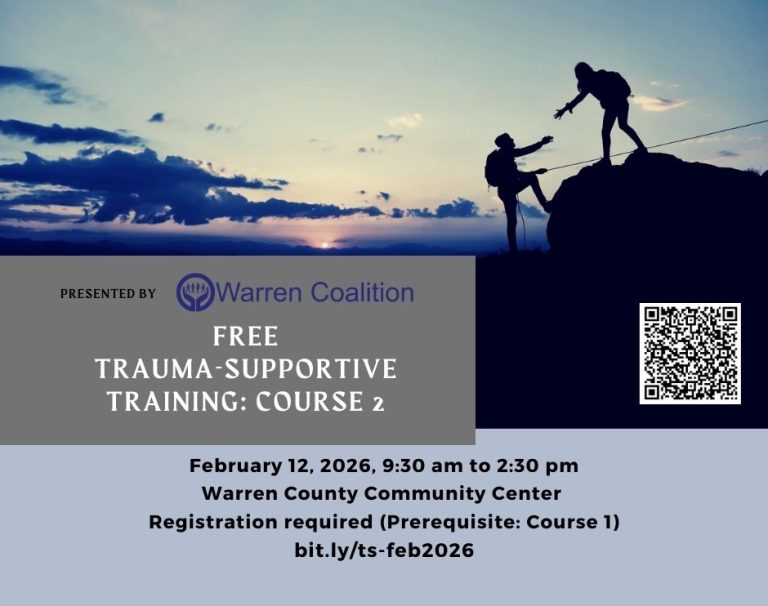Trauma-Supportive Certification Training February 12th - Warren Coalition